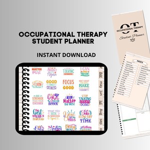 Digital Occupational Therapy Student Planner, Hyperlinked Planner, OT ...