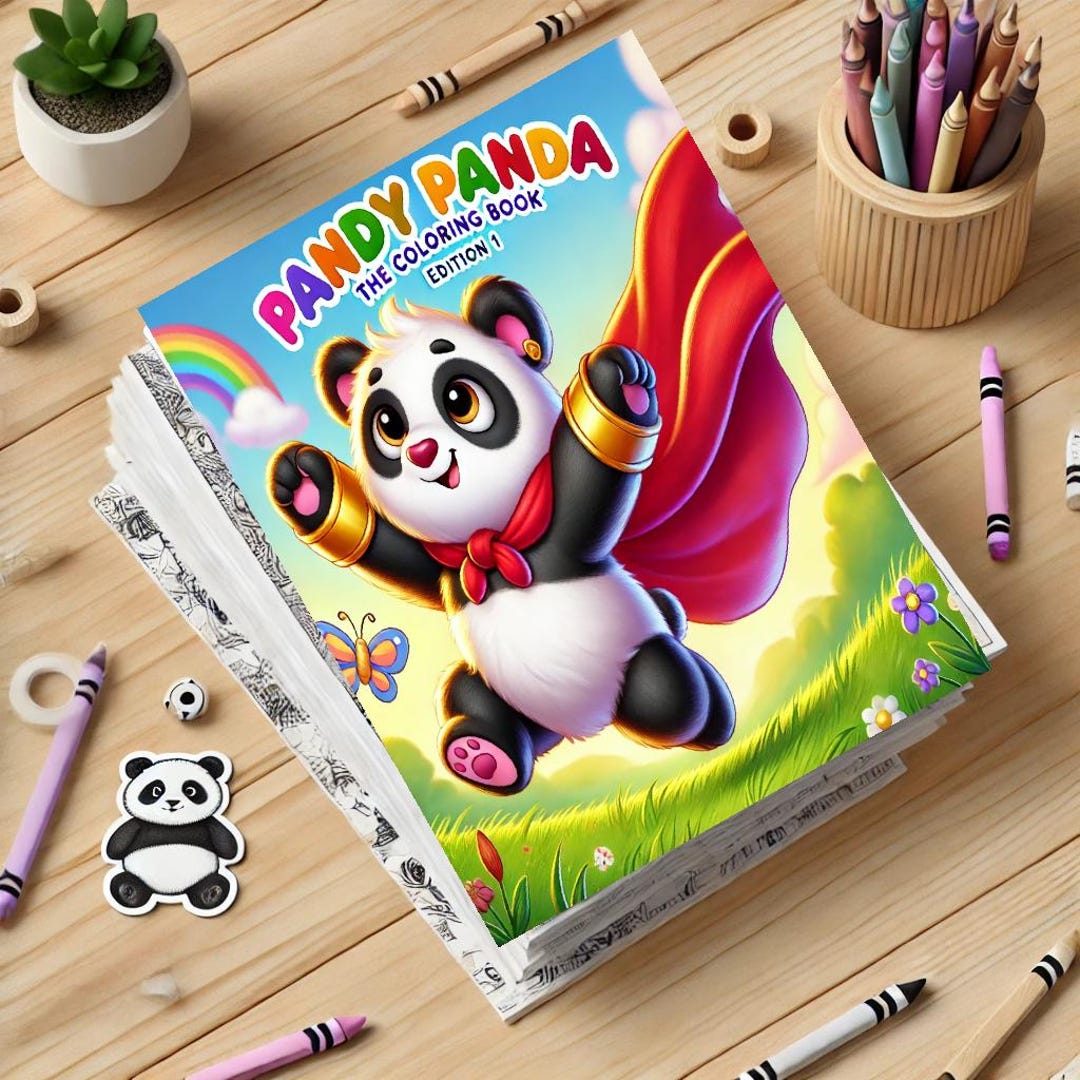 Pandy Panda - Coloring Pages - Digital - Edition 1 - 25 Pages - Etsy