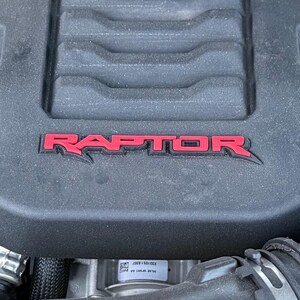 3D Printed Ford Raptor Logo for Engine Cover. Custom Truck Accessory ...