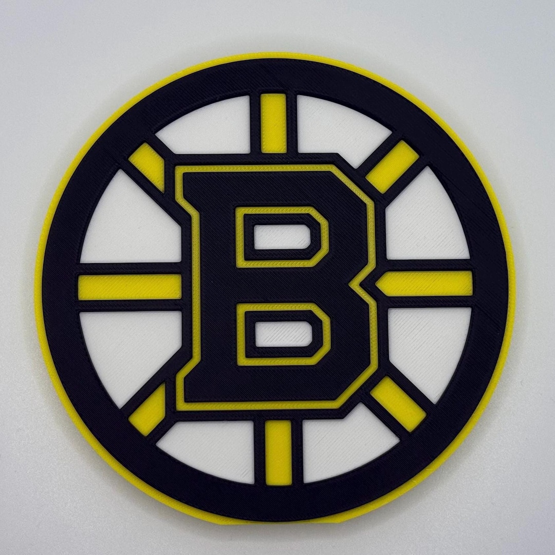 Boston Bruins 3D Printed Emblem for Display, Custom Logo, Ice Hockey ...