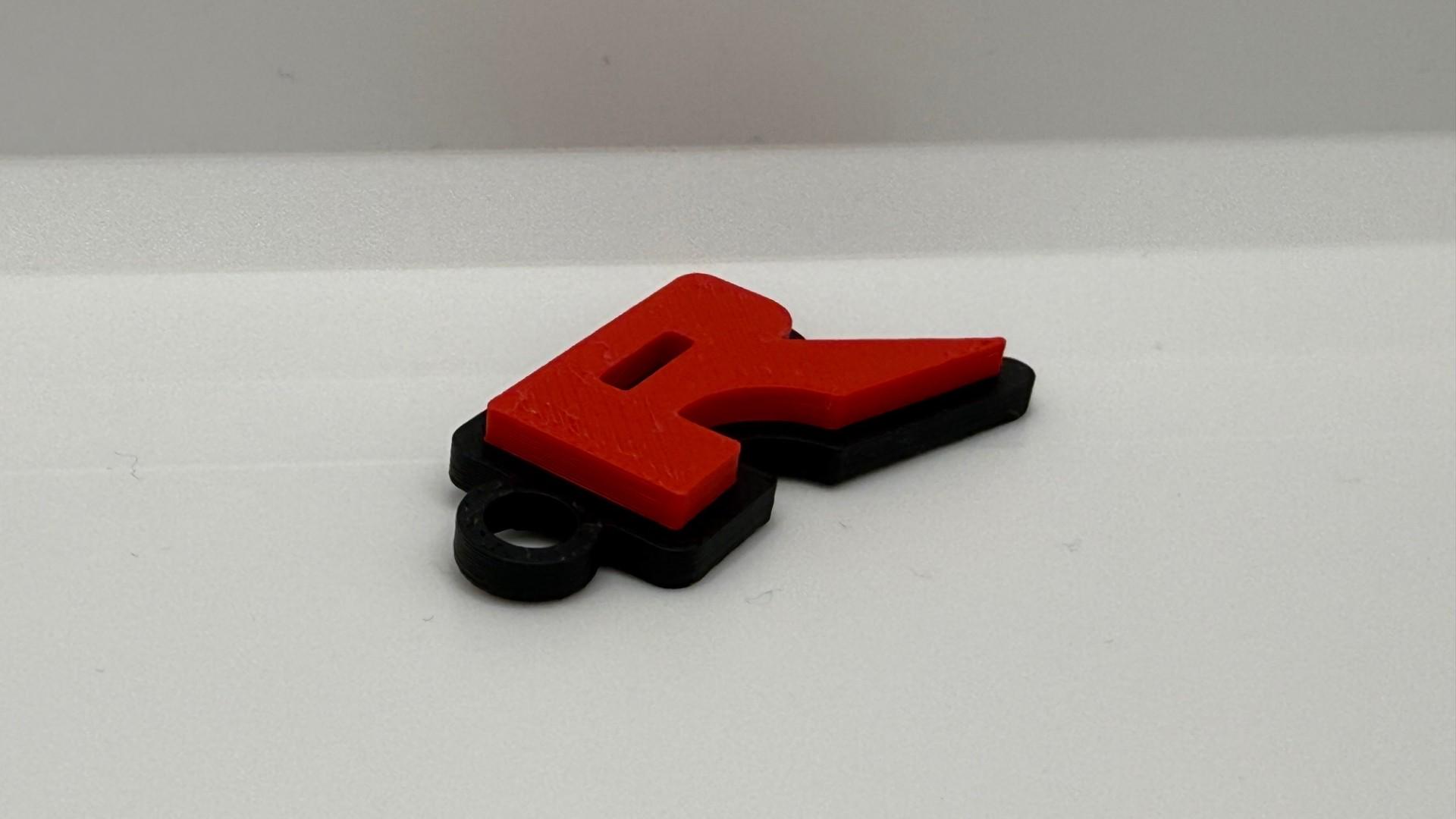 Custom 3D Printed Ford Raptor 'R' Logo Keychain Unique Car Accessory ...