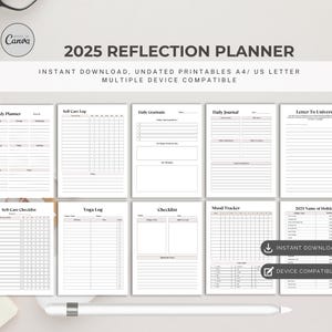 2025 Reflection Planner | Printable Reflection Journal | Goal Setting ...