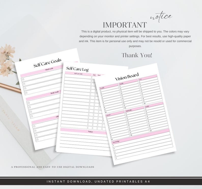 2025 Vision Board Planner | Goal Setting and Vision Board Template ...