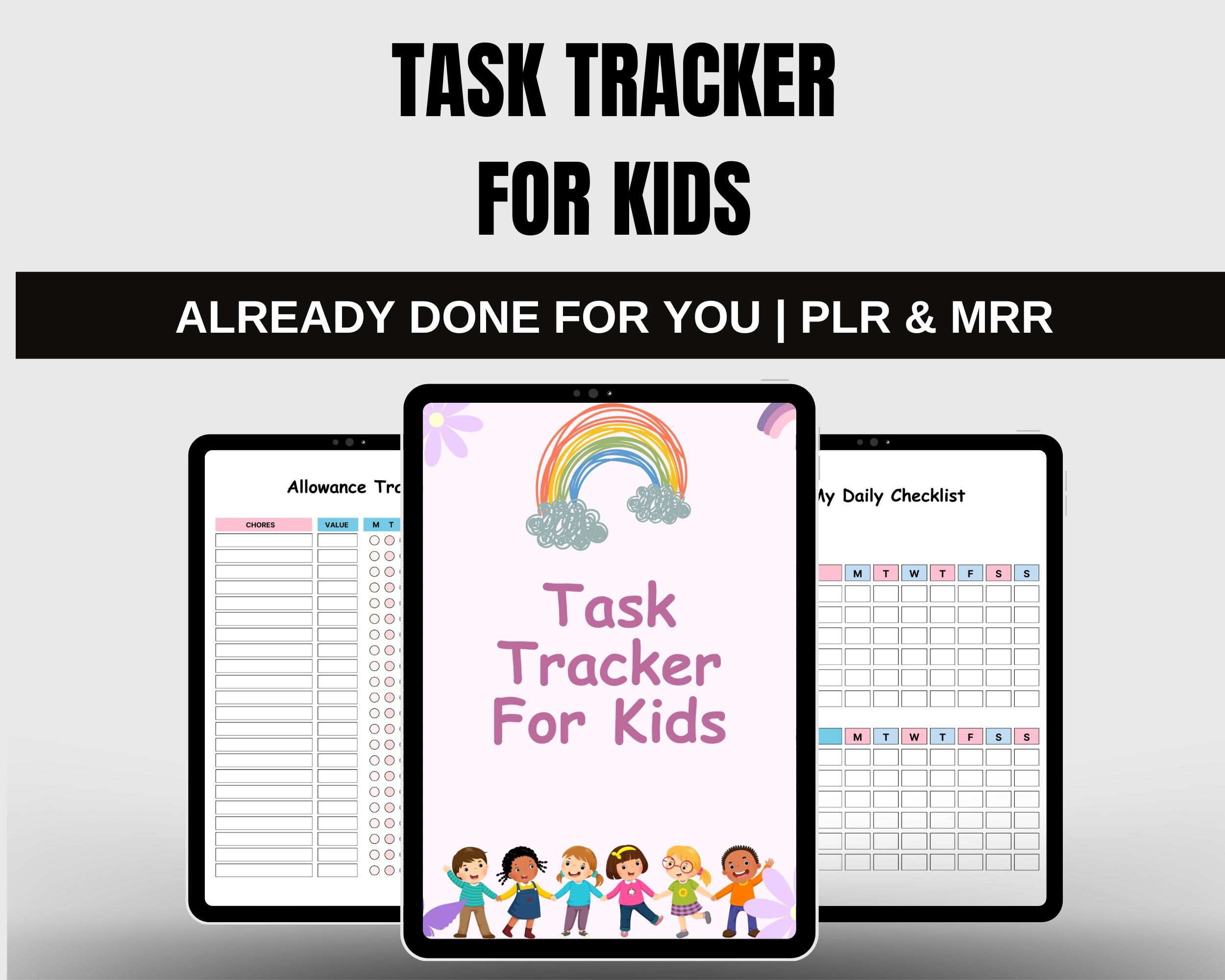 Task Tracker for Kids | Printable Kids Task Planner | Chore Chart ...