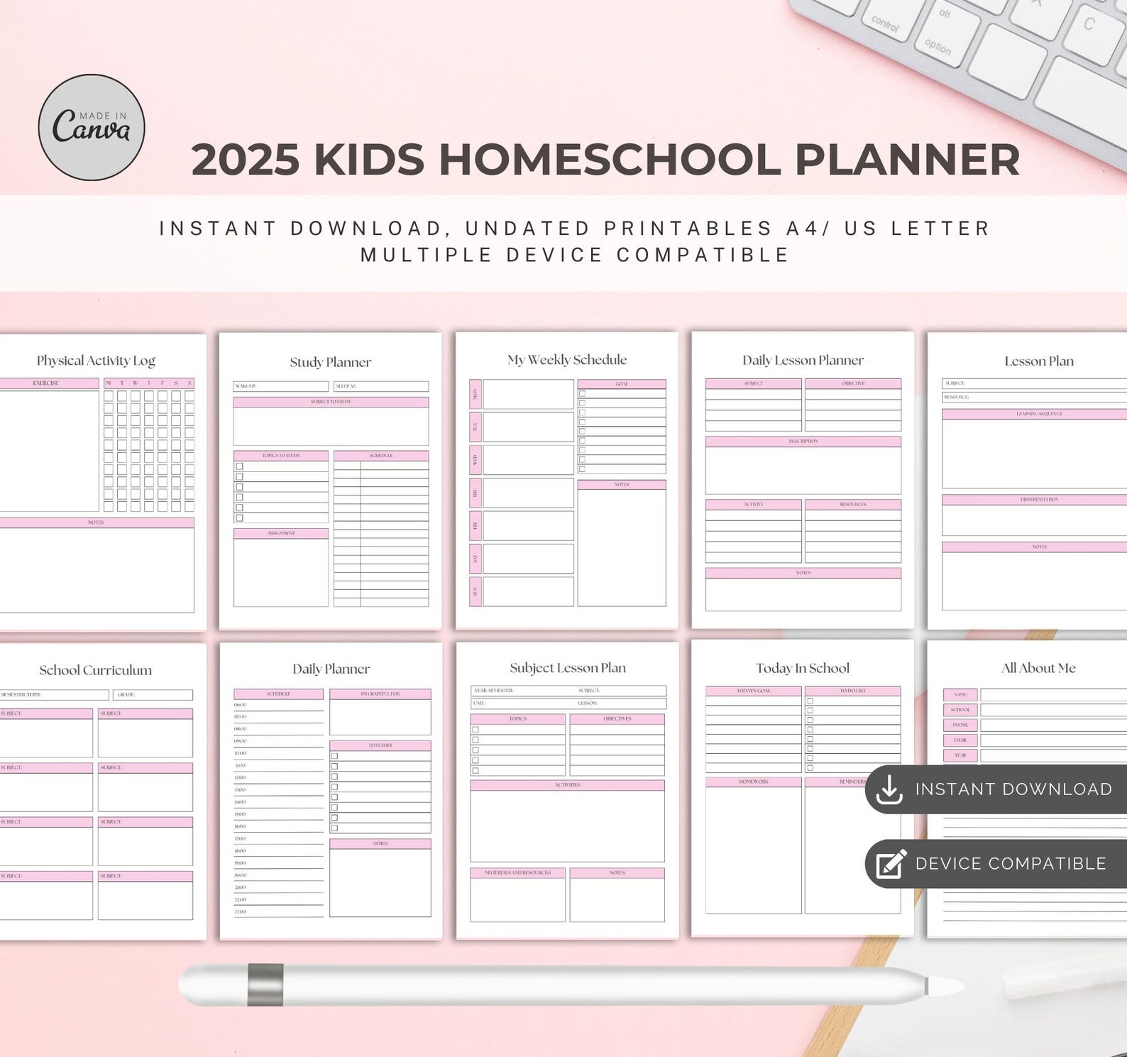 2025 Homeschool Planner for Kids | Printable Homeschool Planner | Kids ...
