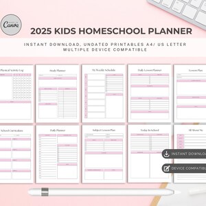 2025 Homeschool Planner for Kids | Printable Homeschool Planner | Kids ...