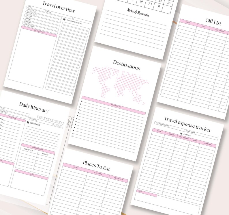 2025 Travel Planner | Printable Travel Planner Template | Vacation ...