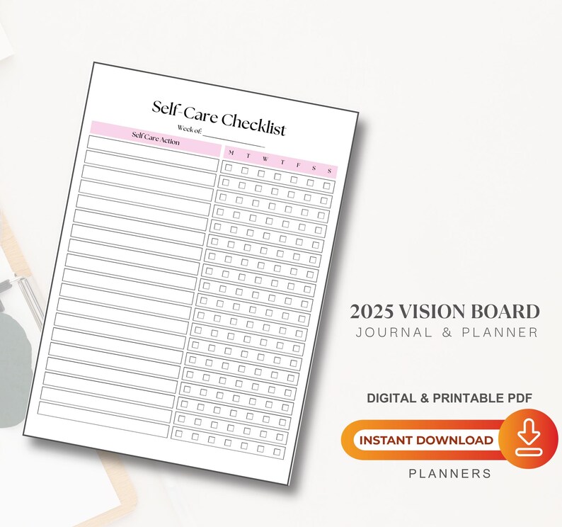 2025 Vision Board Planner | Goal Setting and Vision Board Template ...