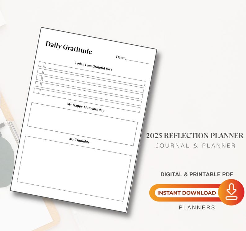 2025 Reflection Planner | Printable Reflection Journal | Goal Setting ...