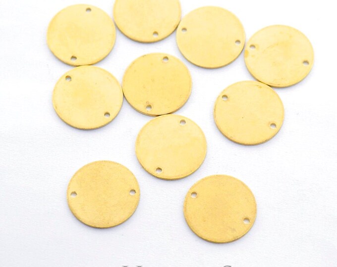 Brass Round Tag, 250 Raw Brass Round Tags With 1 Hole, Charms, Findings ...