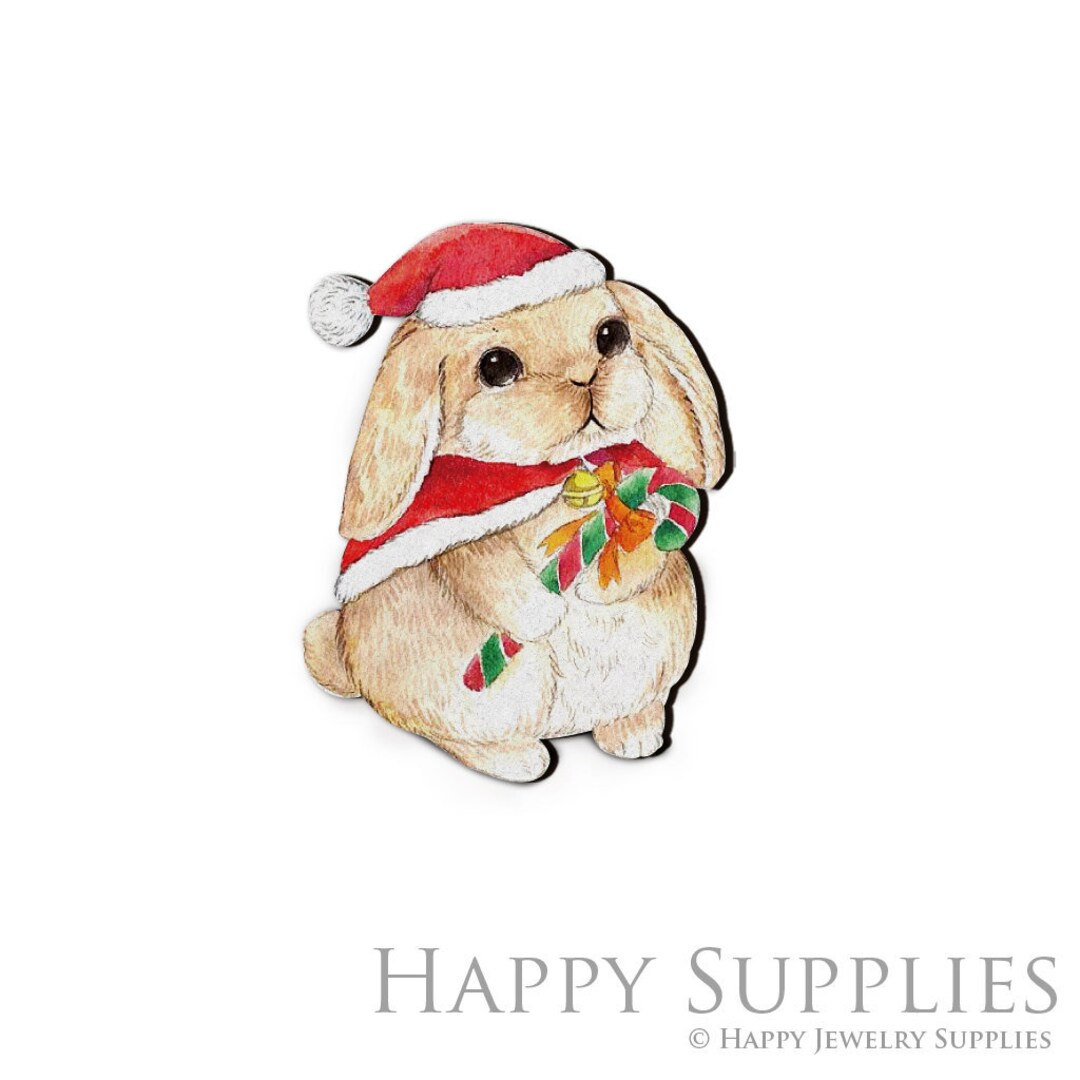 Handmade Wooden Laser Cut Christmas Rabbit Charms / Pendants CW116 - Etsy