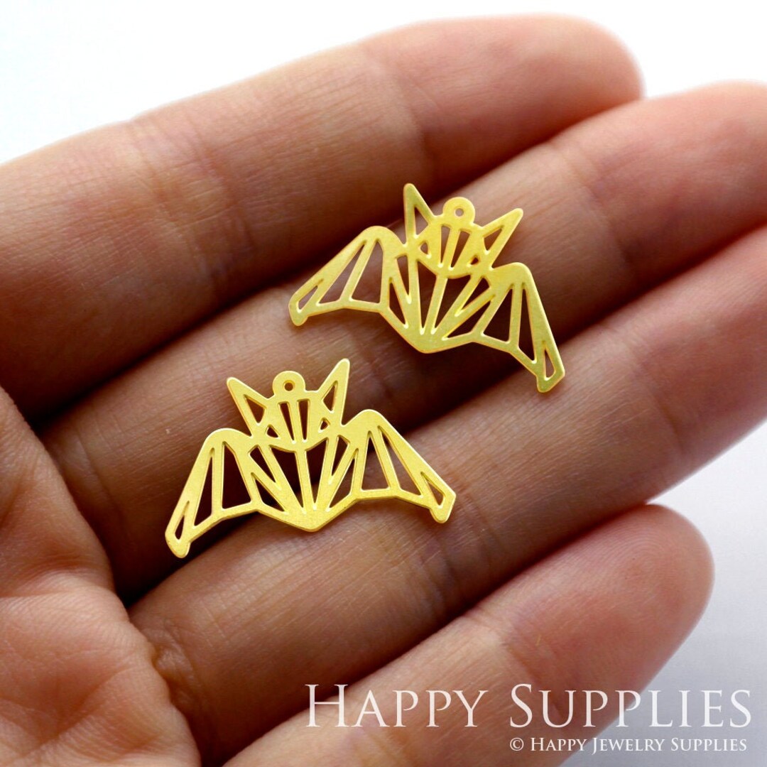 Raw Brass Bat Brass Charm, Raw Brass Bat Charm, Bat Pendant Brass ...