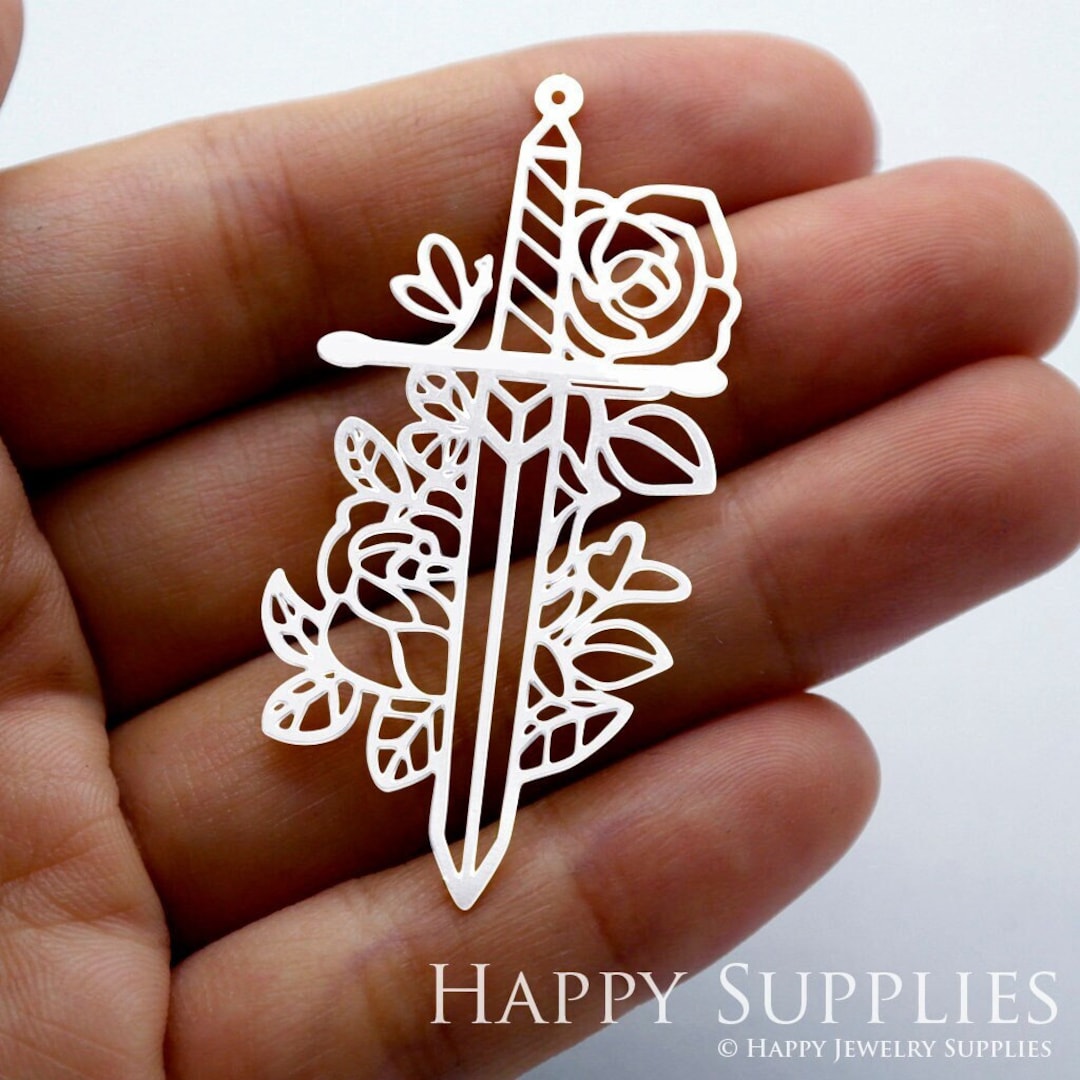 Sword Stainless Steel Charm, Pendants,stainless Steel Findings,necklace ...