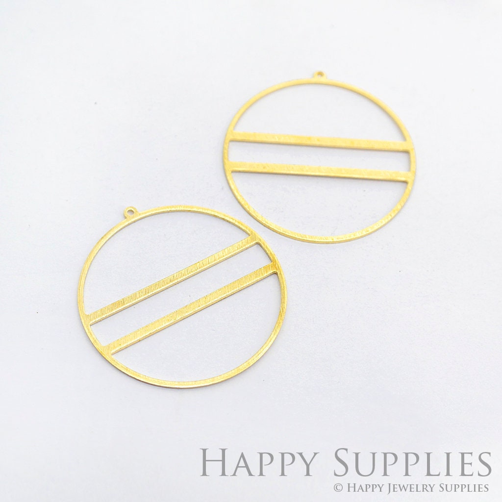 Brass Circle Charms Textured Circle Shaped Raw Brass Pendant | Etsy