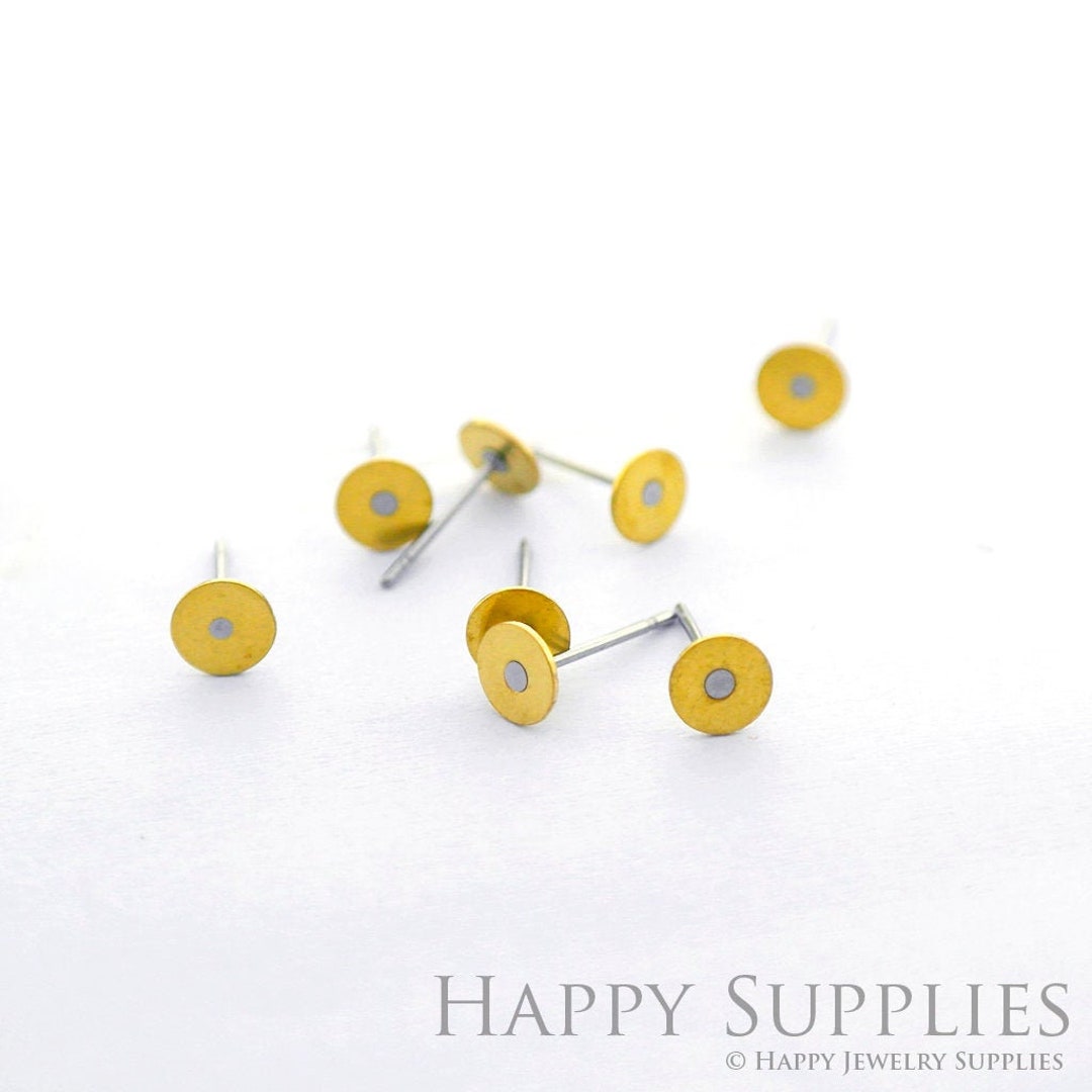 Stainless Steel Post Pad 50 Stainless Steel Earring Posts - Etsy