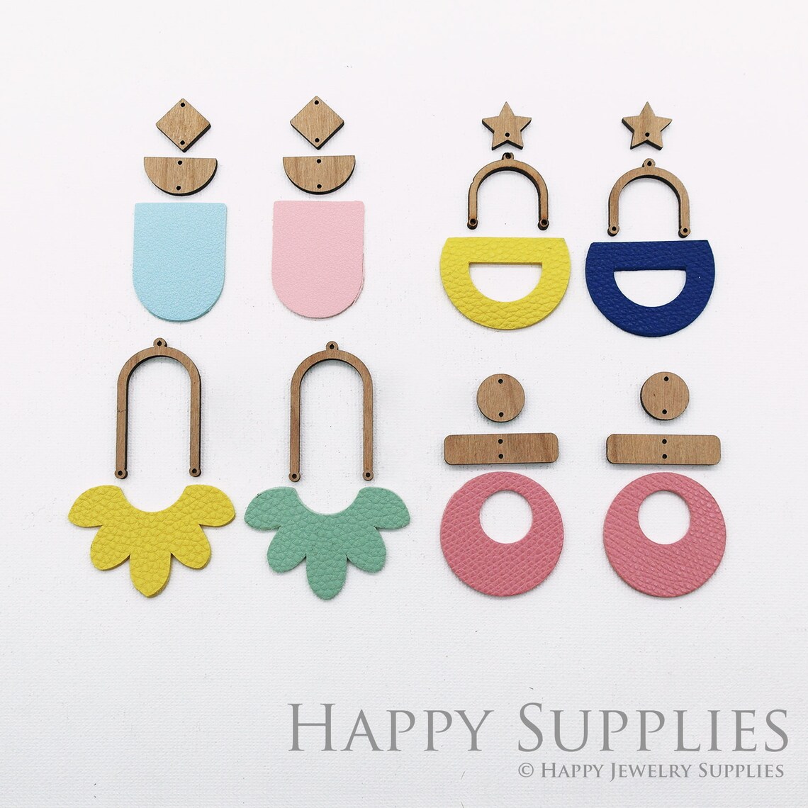 Handmade Wood Connector | Earrings Findings | Wooden Charm | Earrings ...