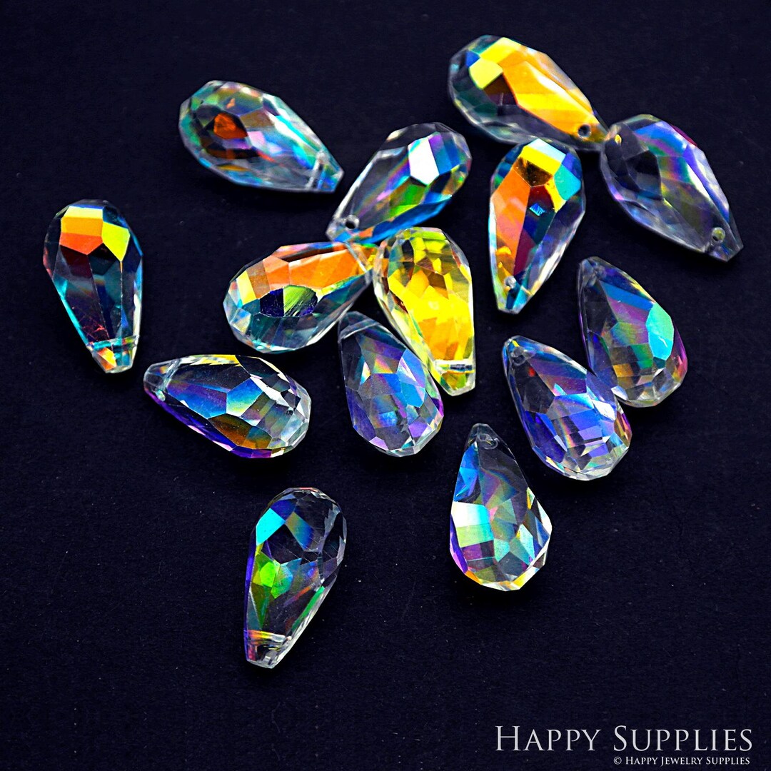 Teardrop for Suncatcher Aura Small Crystal Drop AB Aurora Borealis ...
