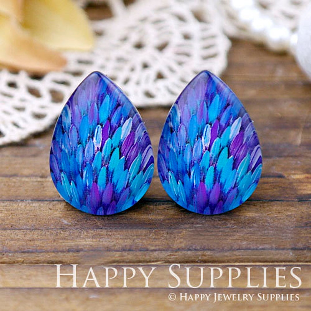 20% off 4pcs Handmade Teardrop Photo Glass Cabochon 18x25mm - Etsy