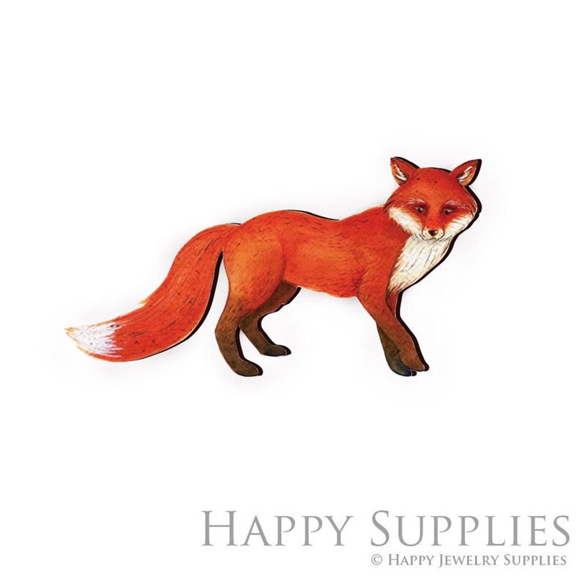 4pcs Mini Handmade Wooden Laser Cut Fox Animal Charms / - Etsy