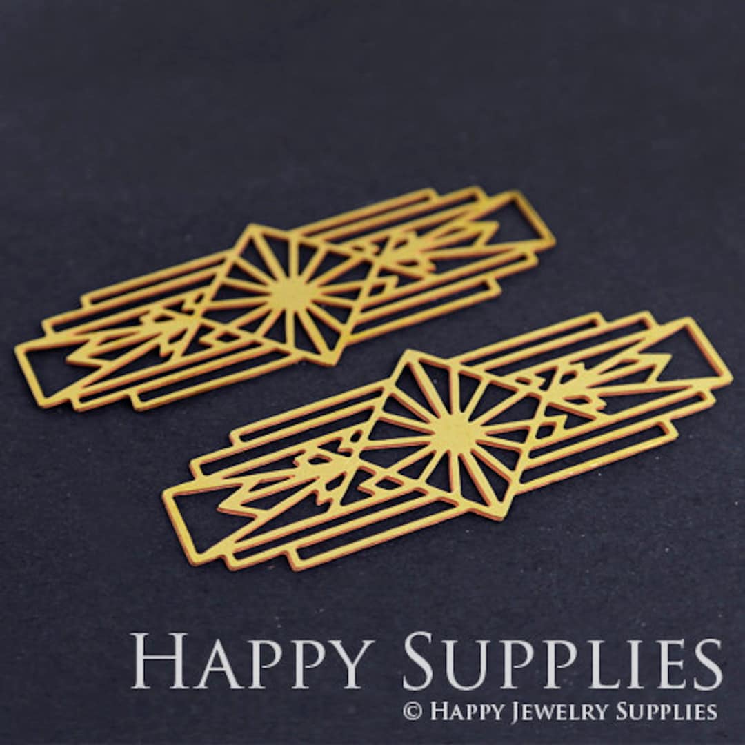 Raw Brass Geometry Charms, Geometry Pendants, Geometry Earrings Charms ...