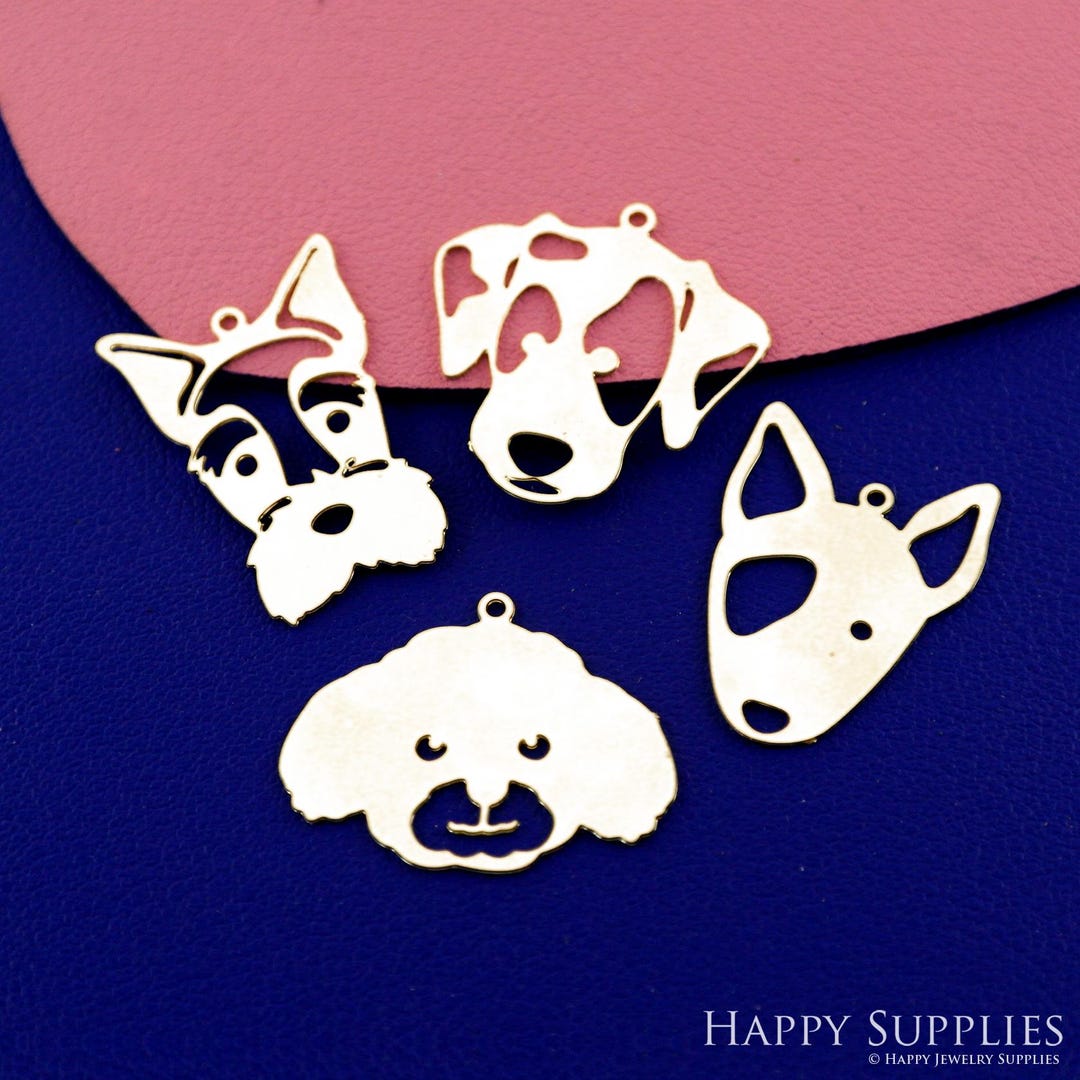 Stainless Steel Dog Charm, Dog Pendant, Dog Earrings Findings, Necklace ...