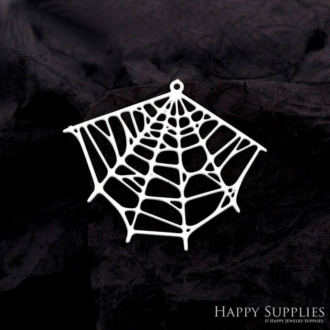 Spider Web Stainless Steel Charms, Spider Web Pendants, Stainless Steel ...