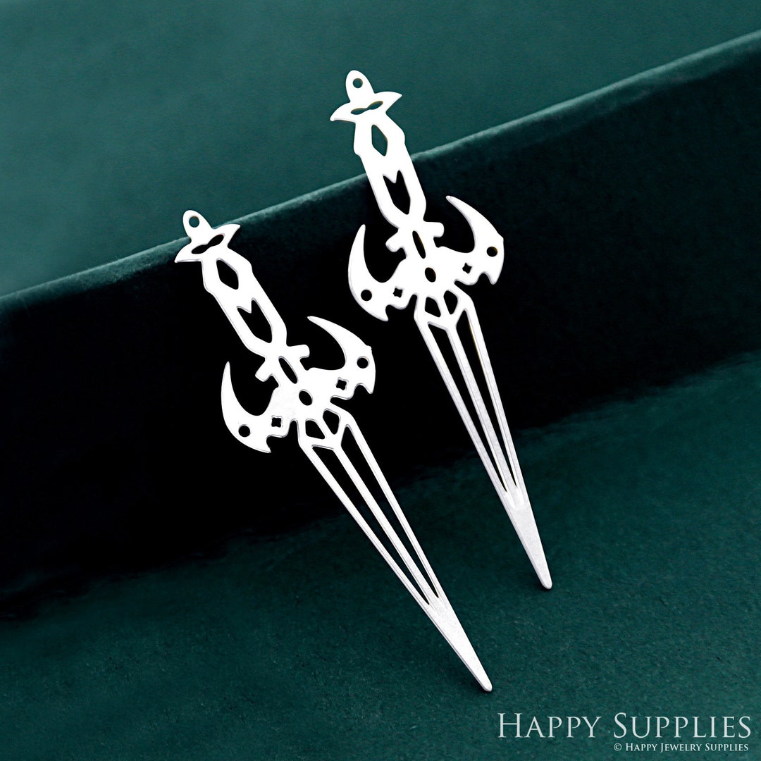 Stainless Steel Charms, Sword Pendants, Star Steel Findings,necklace ...
