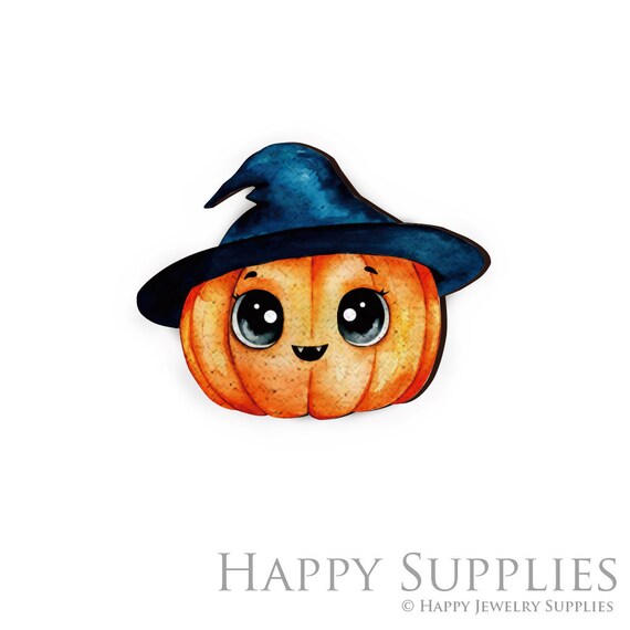4pcs Wooden Pumpkin Act Various Cute Charms Handmade Laser - Etsy