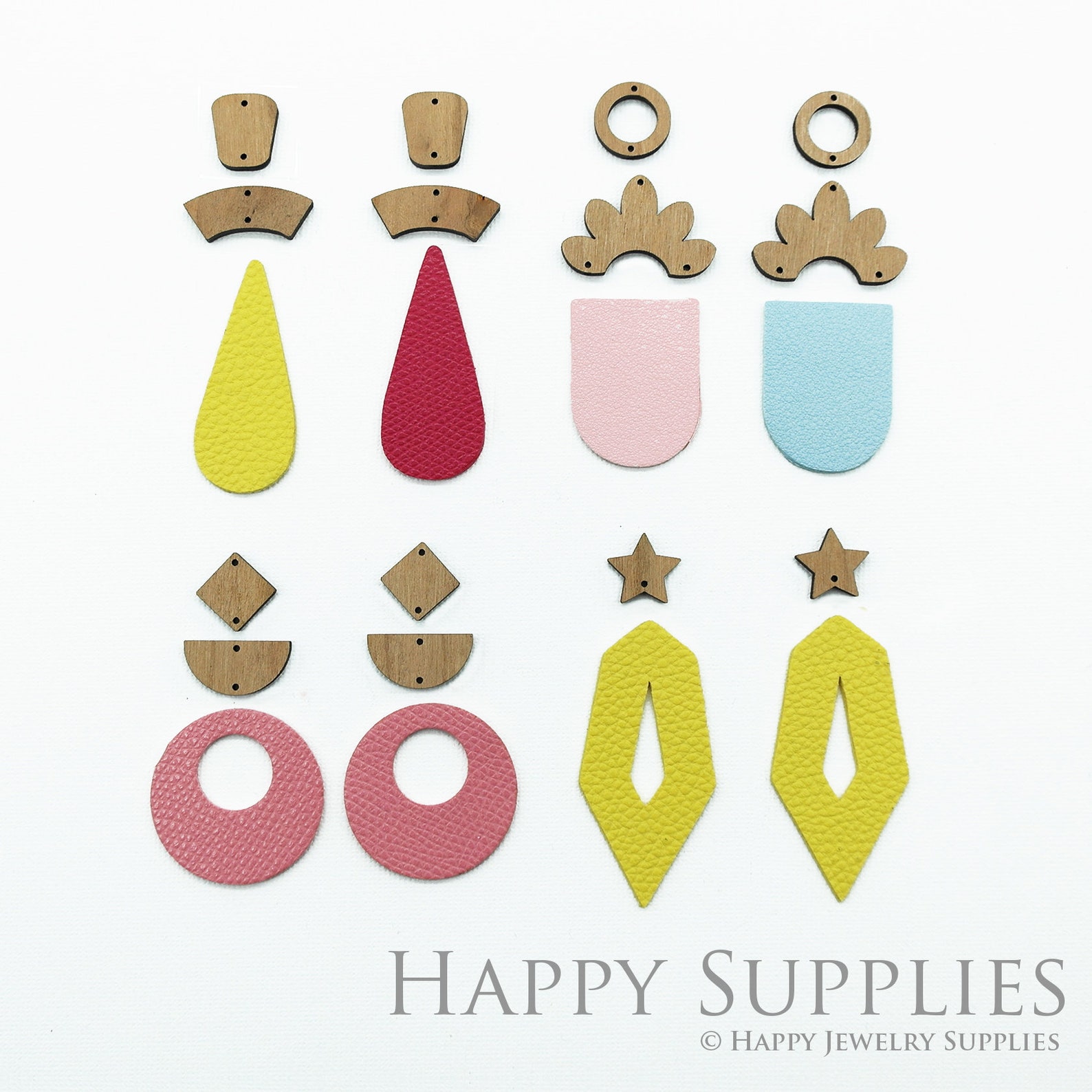 Handmade Wood Connector | Earrings Findings | Wooden Charm | Earrings ...