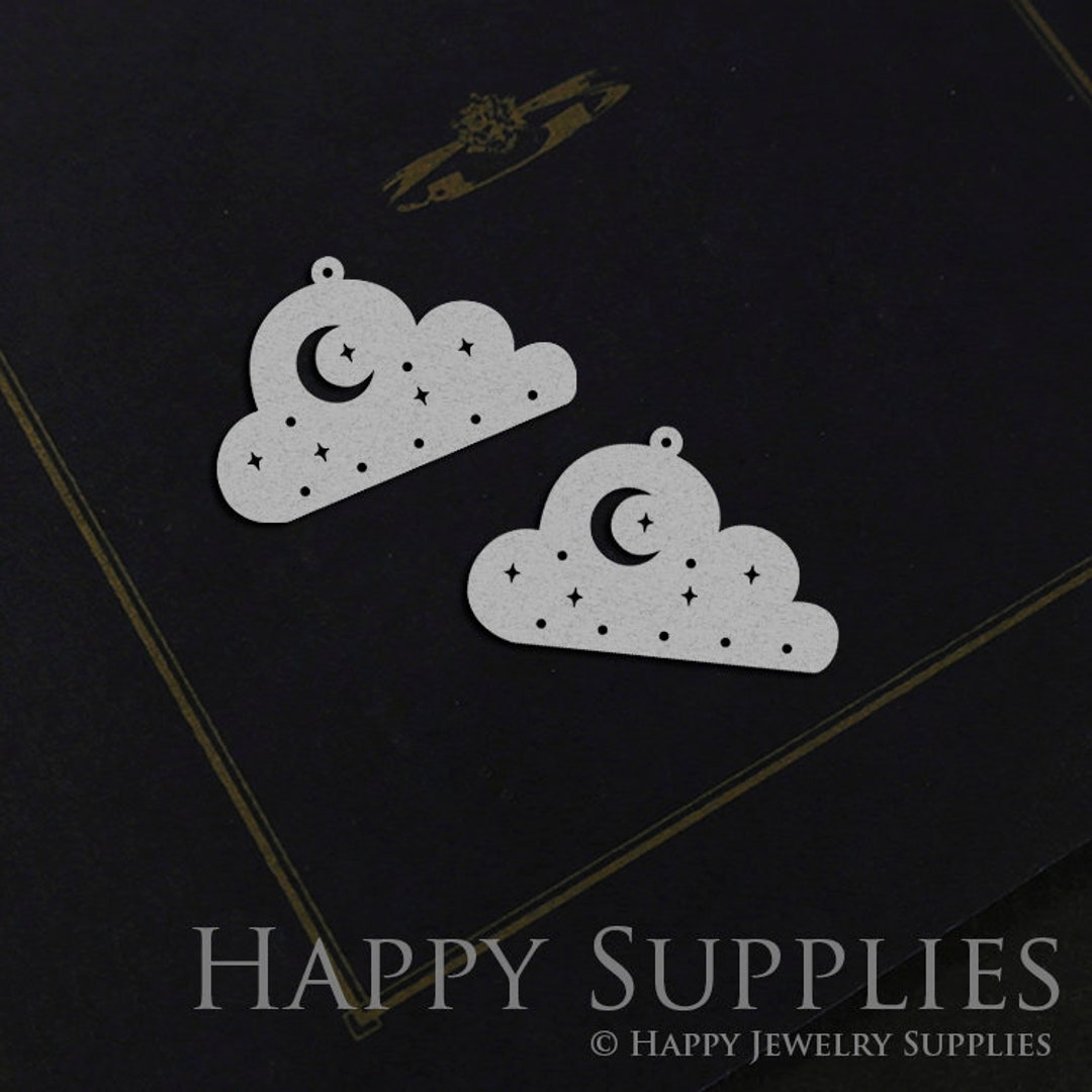 4pcs Cloud Stainless Steel Charms, Cloud Steel Charms, Geometric ...
