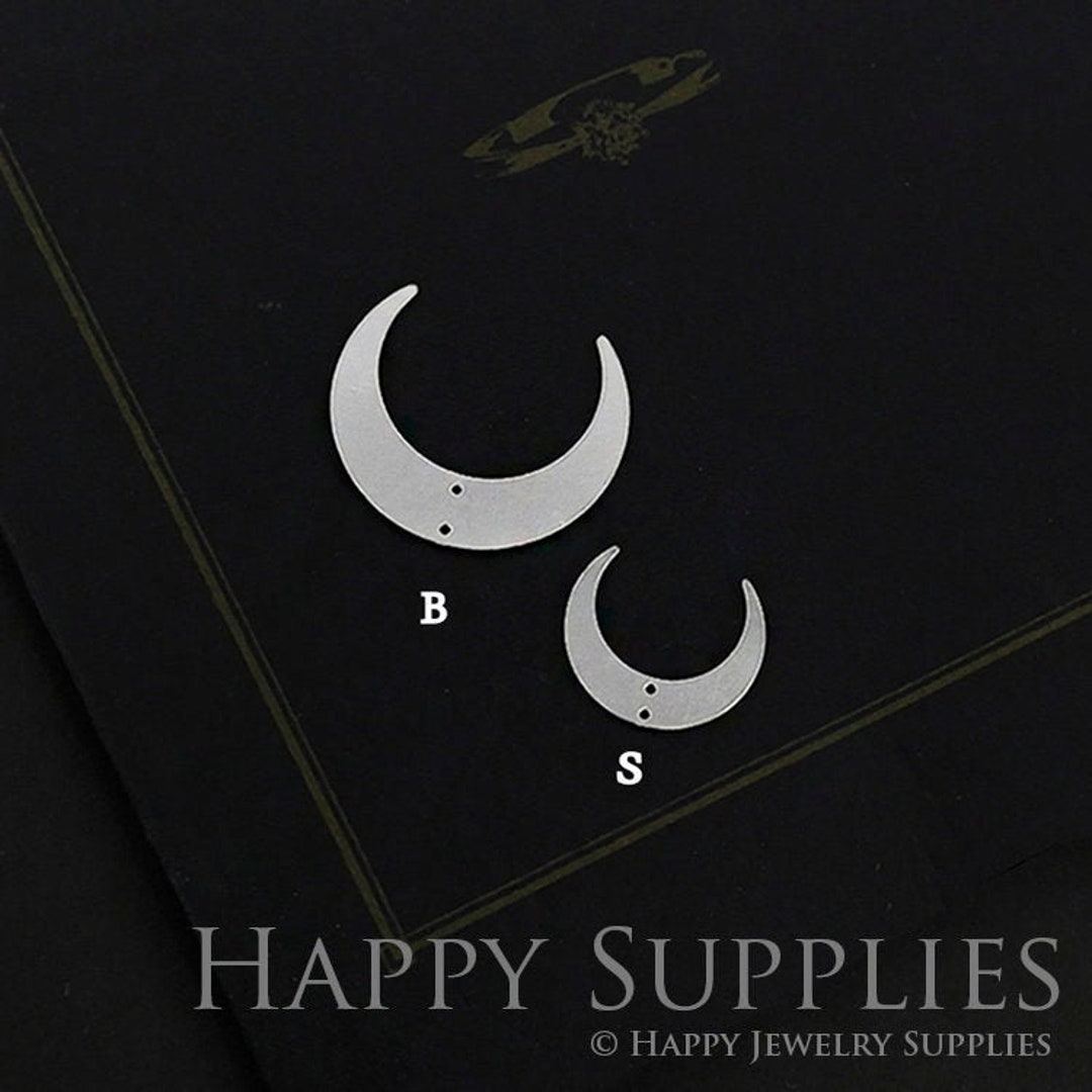 4pcs Geometric Moon Stainless Steel Charms, Moon Steel Charms, Geometry ...
