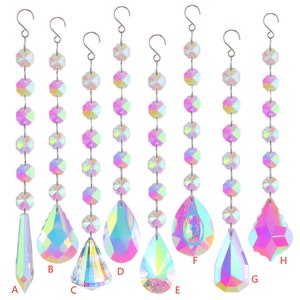 Crystal Sun Catcher, Wind Chime, Rainbow Maker Boho Home Decor, Hanging ...