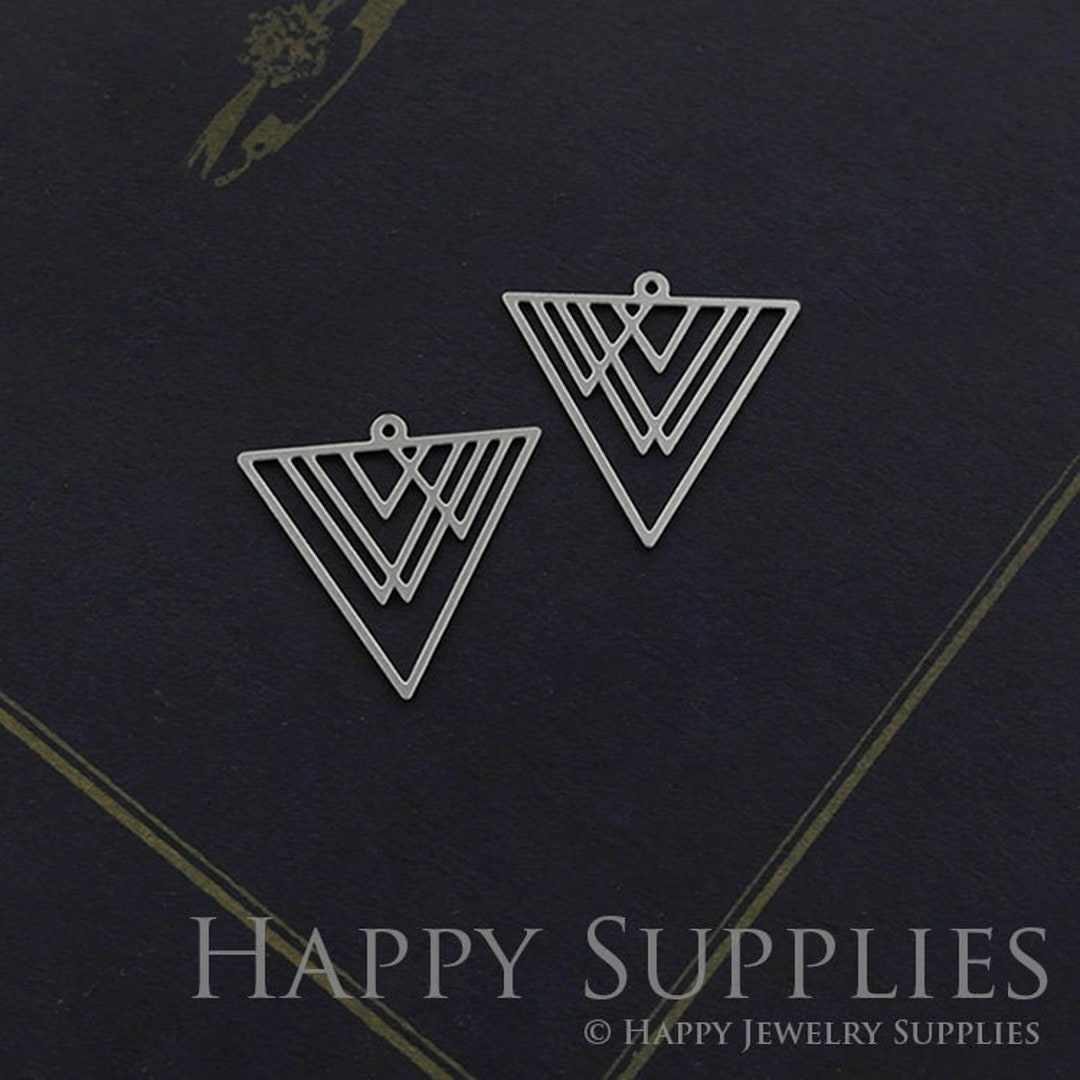 Triangle Stainless Steel Charmtriangle Charms Triangle - Etsy
