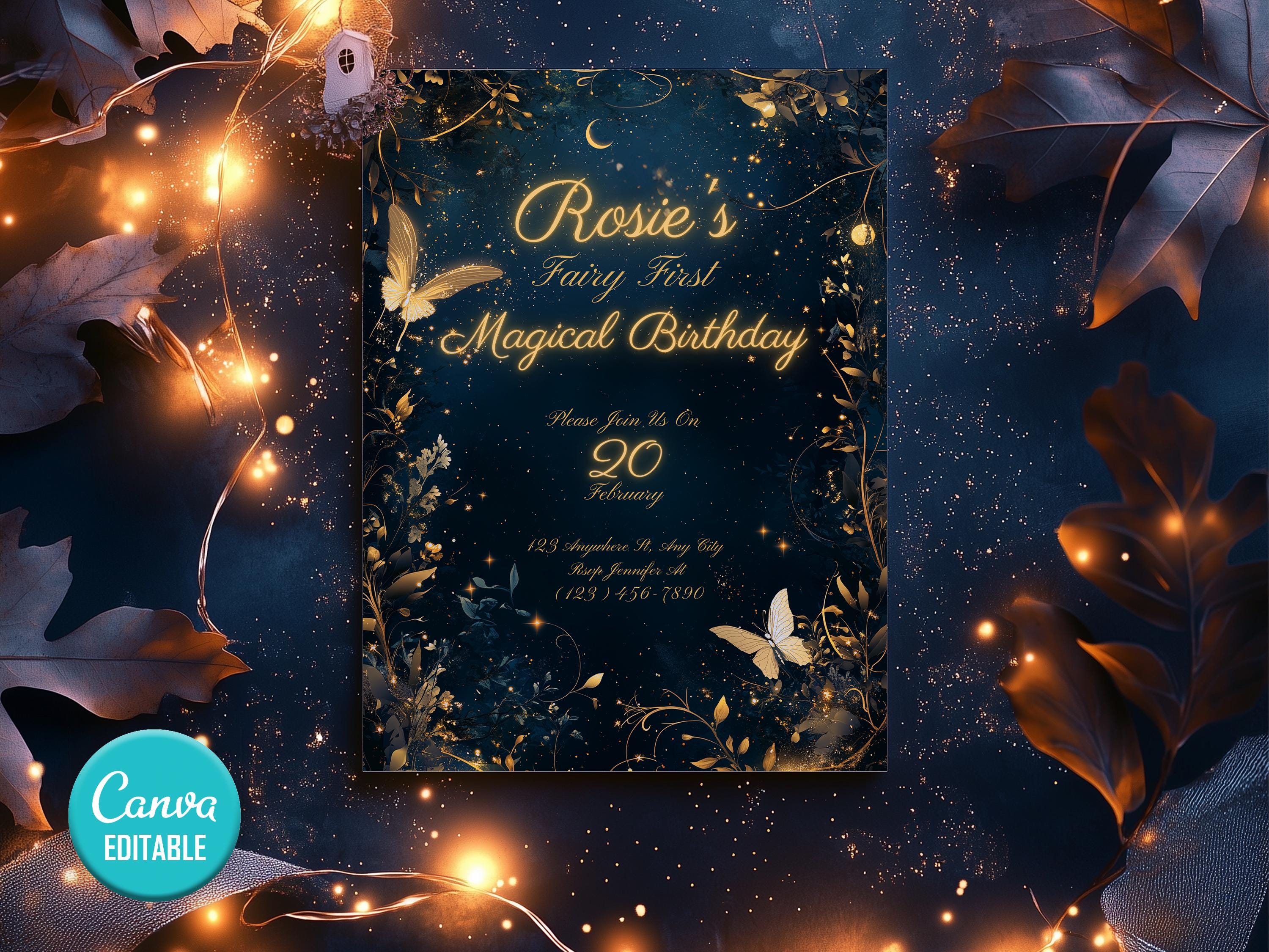 Enchanted Fairy Birthday Invitation | Wildflower Pixie Party Evite ...