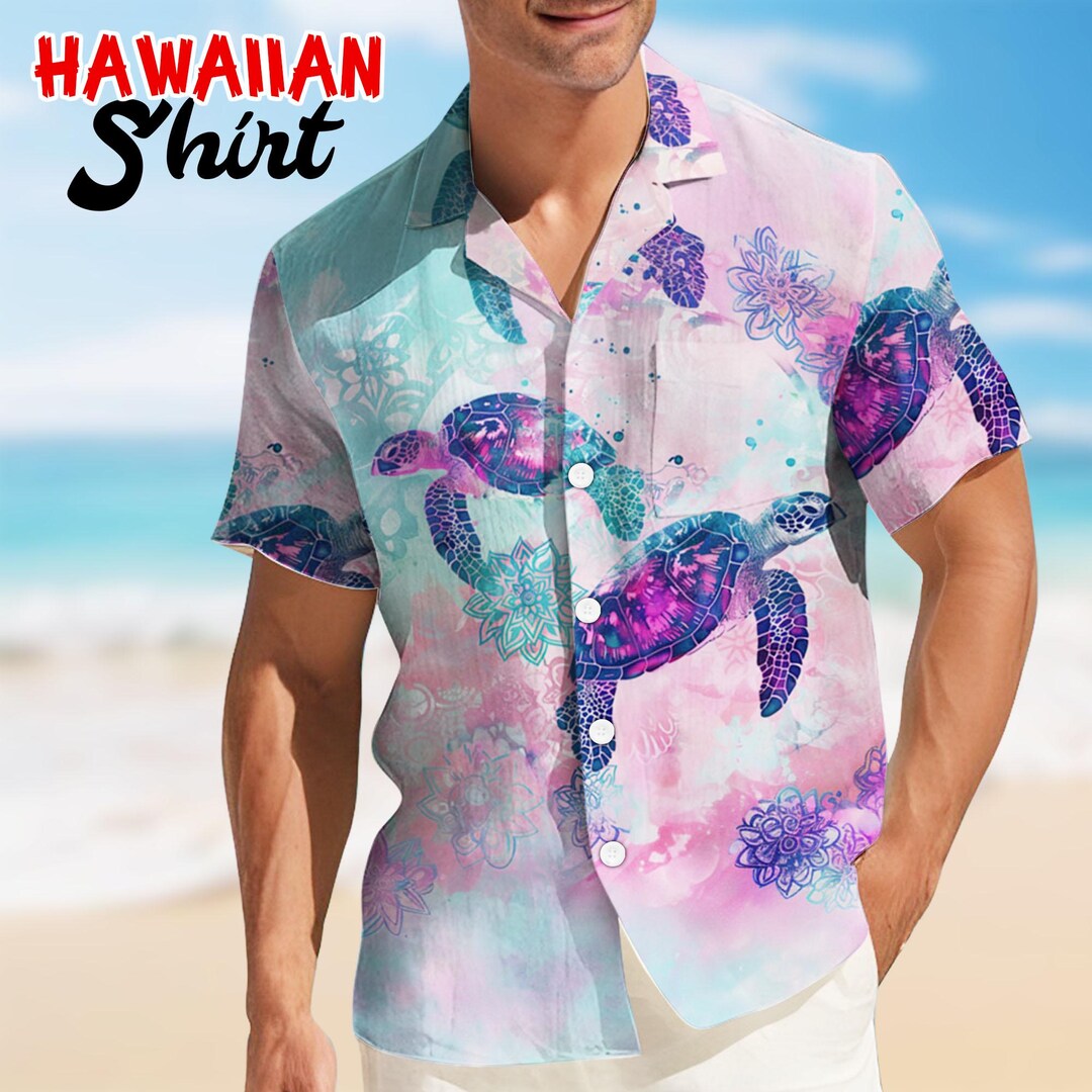 Sea Turtles Hawaiian Shirt, Save the Turtles Shirt, Love Turtle Aloha ...