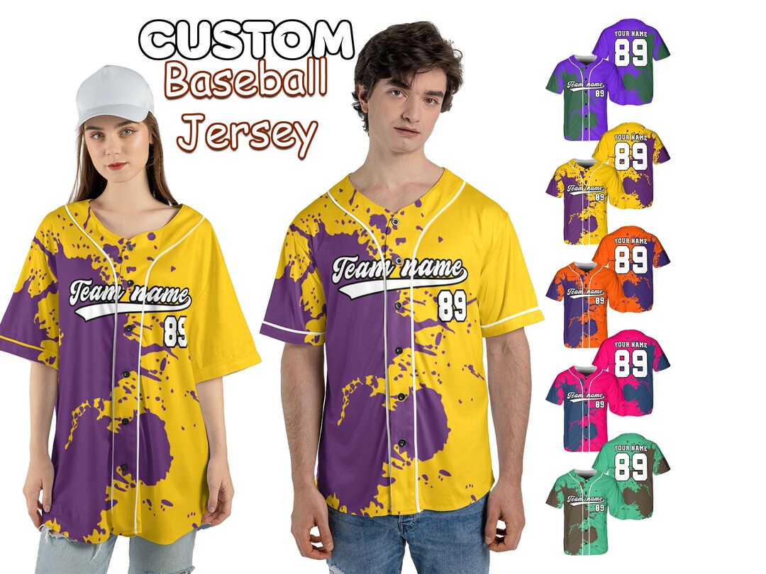 Custom Graffiti Baseball Jersey, Personalized Name & Number Color ...