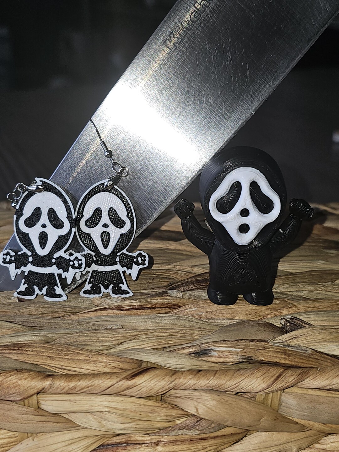 Scream Inspired Ghostface Earrings - Etsy