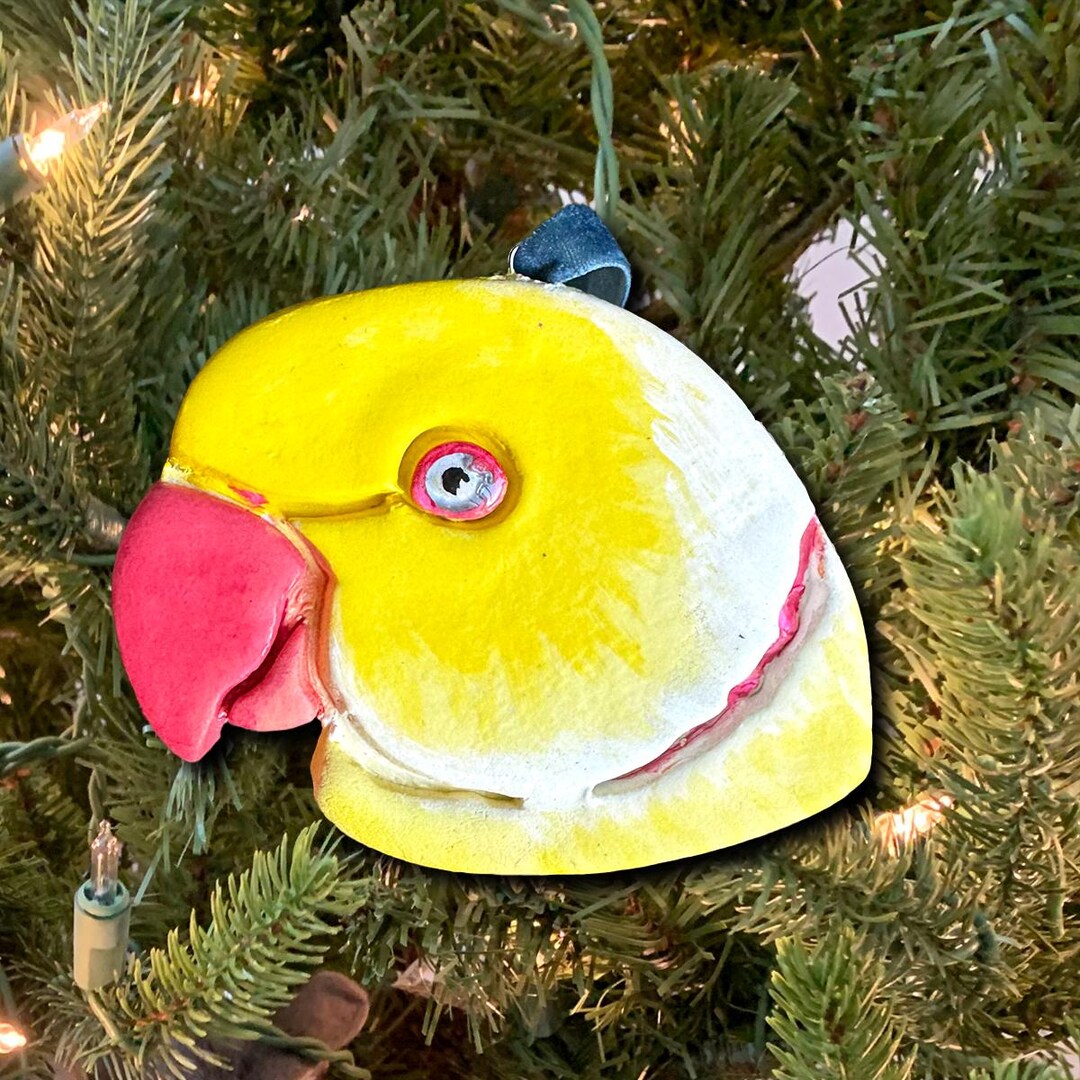 Parakeet Bird Portrait Ornament / Custom Pet Portrait/ Christmas ...