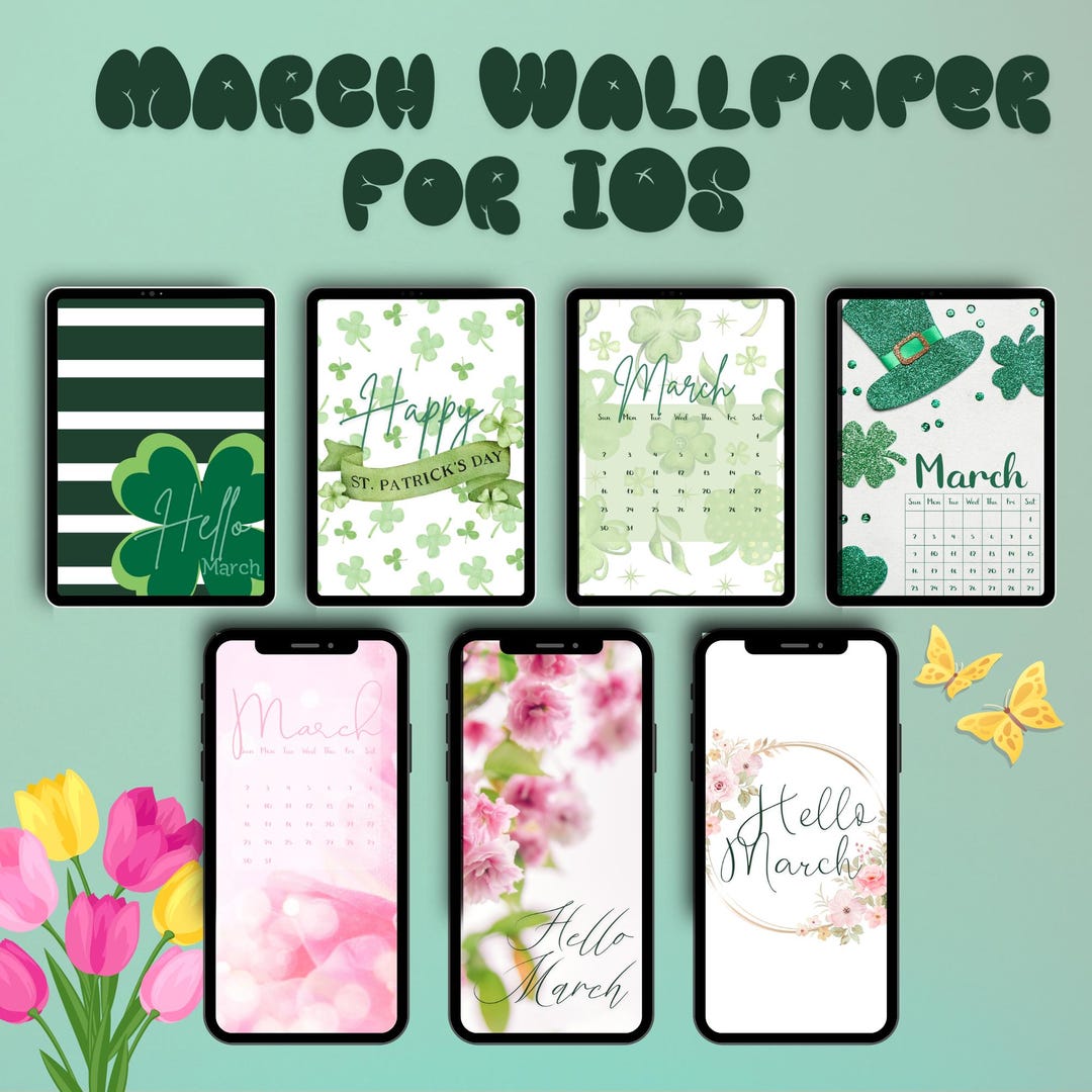 St. Patrick's Day Cheer and Spring Blooms: Digital March Wallpaper for ...