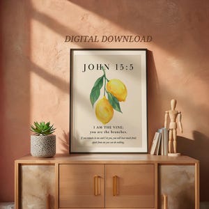 JOHN 15:5 Modern Bible Verse Wall Art | Christian Wall Art | Bible ...