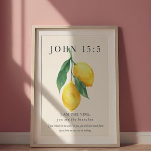 JOHN 15:5 Modern Bible Verse Wall Art | Christian Wall Art | Bible ...