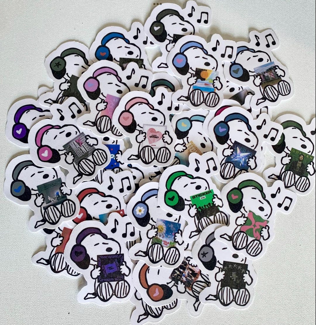 Snoopy Album Stickers - Etsy