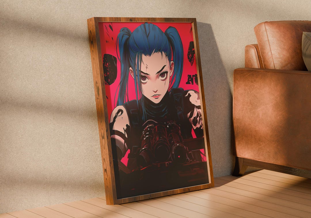 Anime Jinx Arcane Vertical Poster Digital, Arcane Print, Anime Poster ...