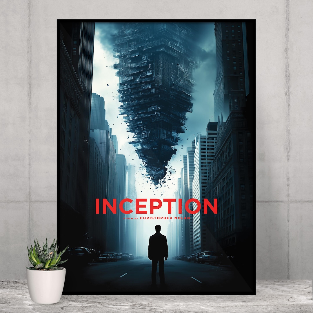 Inception Poster Digital, Surreal Dreamscape Art Print, Christopher ...
