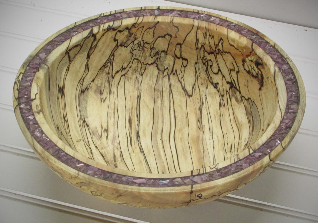 Spalted Maple With Purple Mussel Shells. - Etsy
