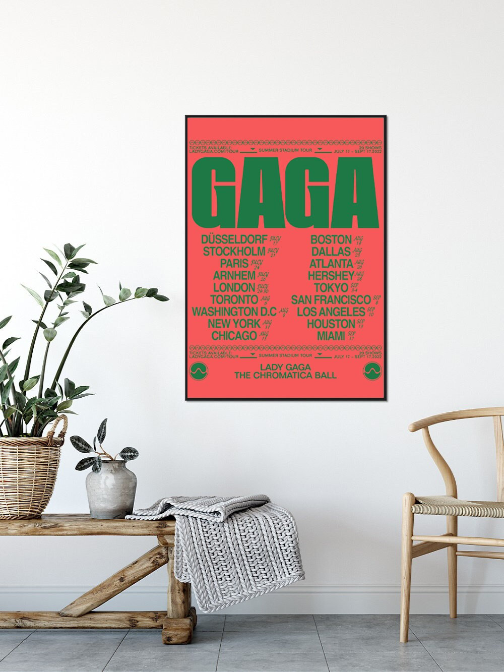 Lady Gaga Chromatica Ball Tour 2022 Poster, Chromatica Album Poster