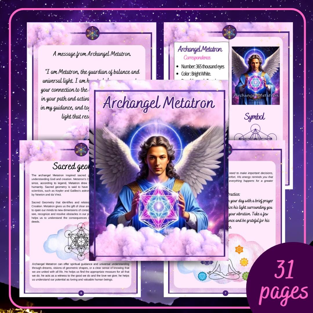 Archangel Metatron: Manual of Prayers, Rituals, and Spiritual Purpose - Etsy Australia
