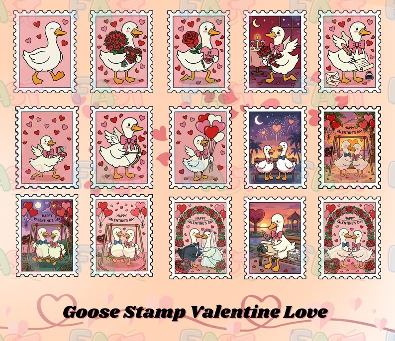 Silly Goose PNG, Goose Card PNG, Goose Valentine PNG, Custom Goose ...