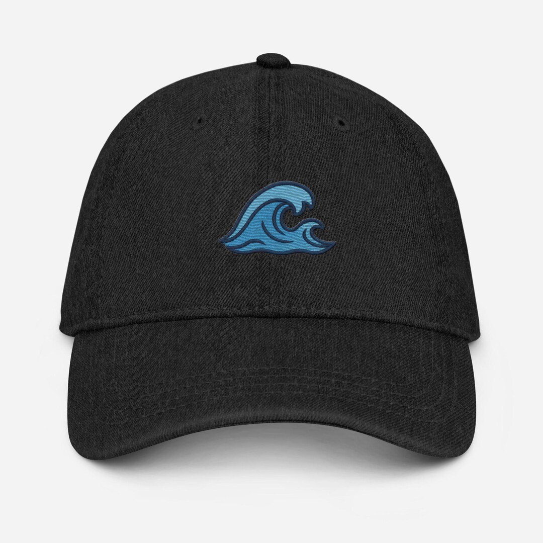 Wave Embroidered Dad Hat, Ocean Hat, Beach Cap, Minimalist Surf Hat ...