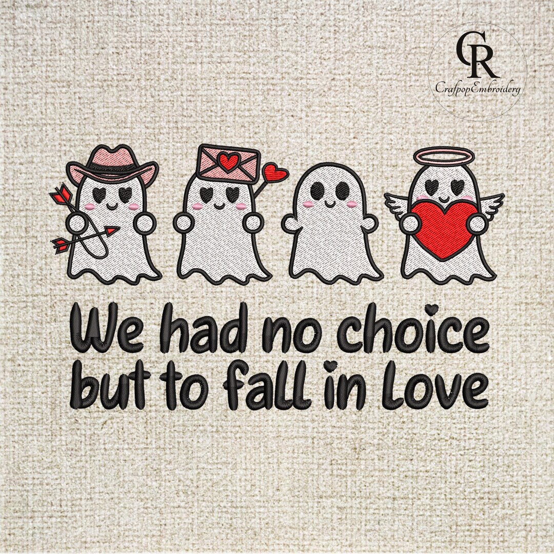 Cute Valentine's Day Ghosts Embroidery,ghost Cupid Embroidery,we Have ...